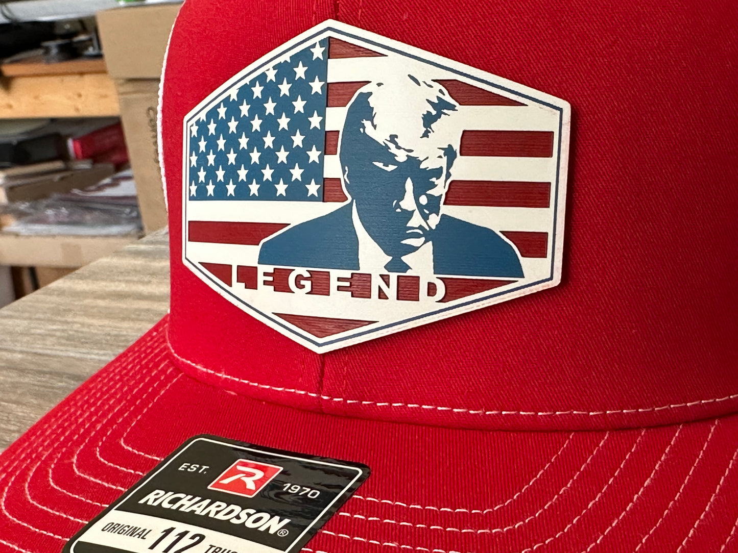 Trump Legend Acrylic Heat-Applied Hat Patch – Design by Randy