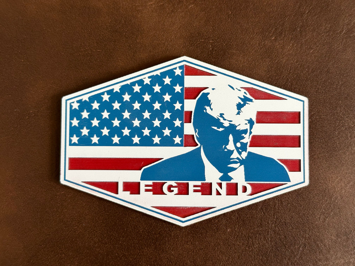 Trump Legend Acrylic Heat-Applied Hat Patch – Design by Randy
